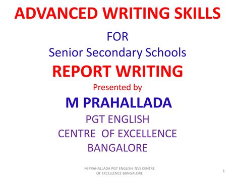 Report Writing For Class XI XII PDF