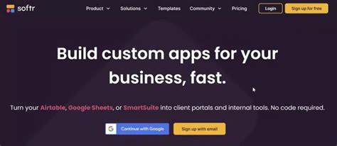 softr review build custom apps with no coding experience