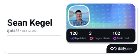 Sean Kegel Sk138 Dailydev