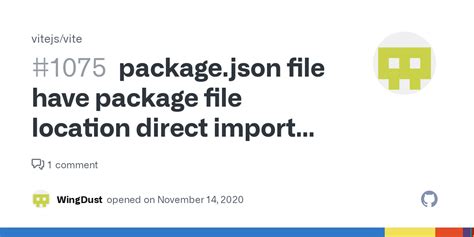 Package Json File Have Package File Location Direct Import Should Be