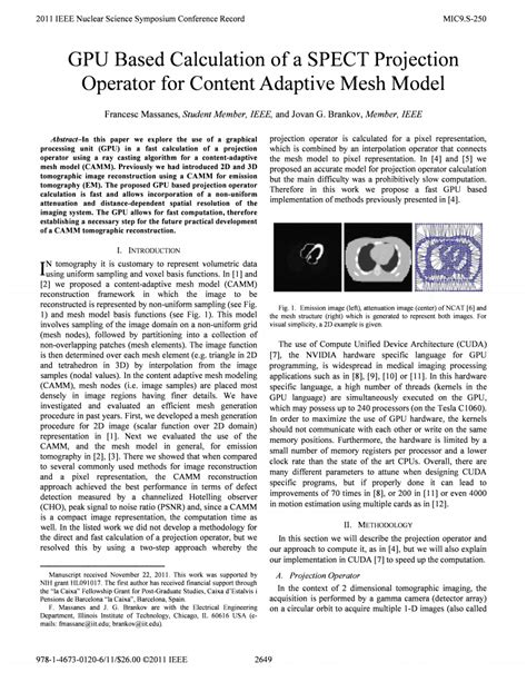 pdf gpu based calculation of a spect projection operator for content