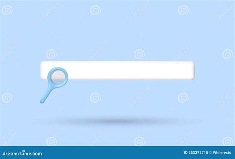 Web Search Bar Isolated On Blue Background Navigation Bar For Ui