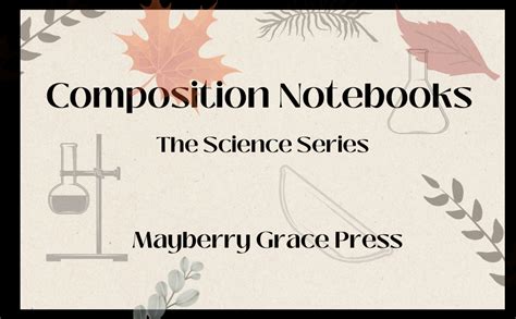 Composition Notebook College Ruled Vintage Aesthetic Science Lab Tools Illustration Volume