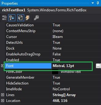 如何在 C 中设置 RichTextBox 中内容的字体 码农参考