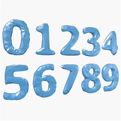 알파벳 로우 폴리 3d 모델 9 3ds C4d Dae Dxf Fbx Obj Wrl Unknown Free3d