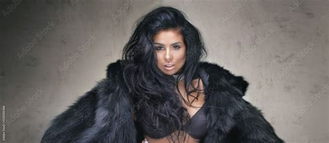 Sexy Woman With Long Hair Posing Stock Photo Adobe Stock