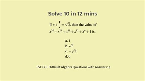 Algebra Questions To Ask