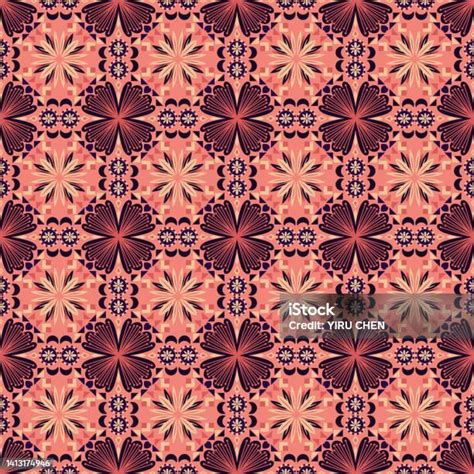 꽃 이음새가 없는 무늬 배경 정원 자연 다마스크 원주민 장식품 예술 0명에 대한 스톡 벡터 아트 및 기타 이미지 0명 고대의 골동품 Istock
