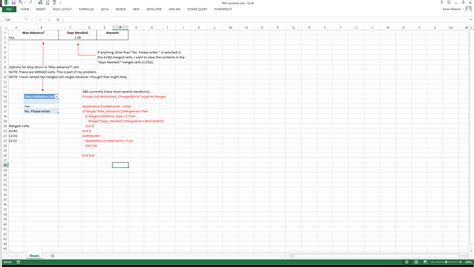 Excel Clear Merged Cell Contents Based On Data Validation List