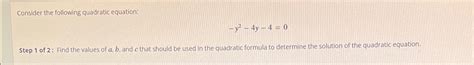 Solved Consider The Following Quadratic