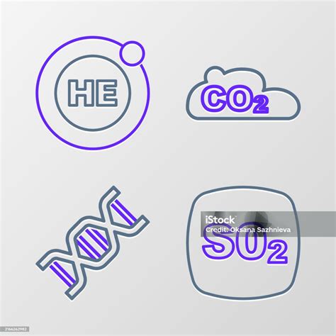 이산화황 So2 Dna 기호 구름의 Co2 배출량 및 헬륨 아이콘을 설정합니다 벡터 건강 진단에 대한 스톡 벡터 아트 및 기타 이미지 건강 진단 과학 과학 실험
