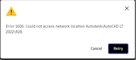 error 1606 could not access network location when installing