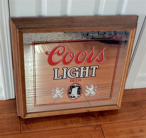 Vintage Coors Lighted Mirror 1984 Great For Your Bar Or Man Cave