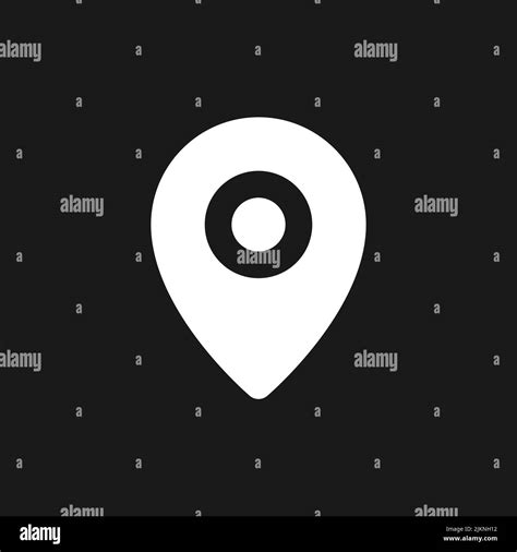Location Pin Dark Mode Glyph Ui Icon Stock Vector Image And Art Alamy