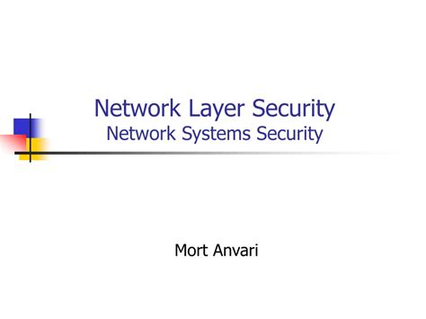 PPT Network Layer Security Network Systems Security PowerPoint Presentation ID 9473011