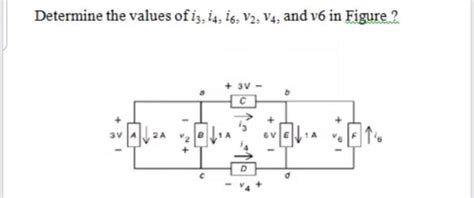 Solved Determine The Values Of I3 14 16 V2 V4 And V6 In