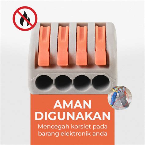 Guillermo Terminal Block Konektor Sambungan Kabel Listrik PCS PCT Gray JakartaNotebook Com