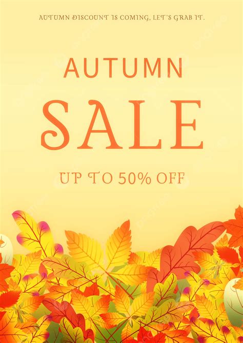 가을 할인 프로모션 식물 노란색 템플릿 템플릿 Psd 다운로드 디자인 자료 다운로드
