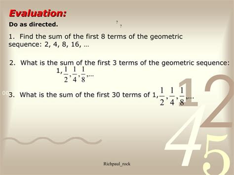 Finite Geometric Series Ppt