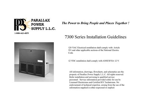 Parallax Power Supply 7300 Wiring Diagram Parallax Power Sup