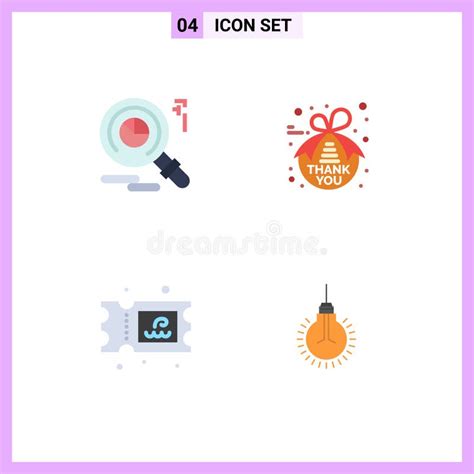 User Interface Pack Of 4 Basic Flat Icons Of Research Park Note
