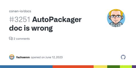 AutoPackager Doc Is Wrong Issue 3251 Conan Io Docs GitHub