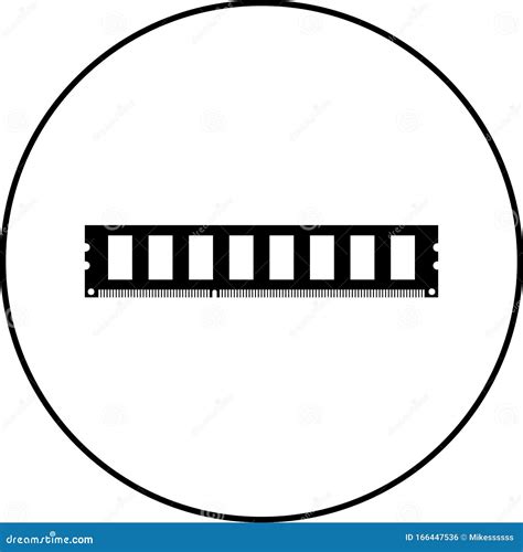 Ram Memory Stick Symbol In Black Color Stock Vector Illustration Of Hardware Clip