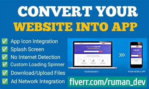 convert your website to mobile apps by ruman dev fiverr