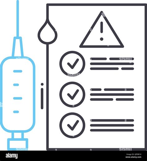 Mandatory Vacination Line Icon Outline Symbol Vector Illustration Concept Sign Stock Vector