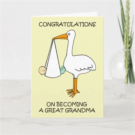 Congratulations On Becoming A Great Grandma Card Zazzle