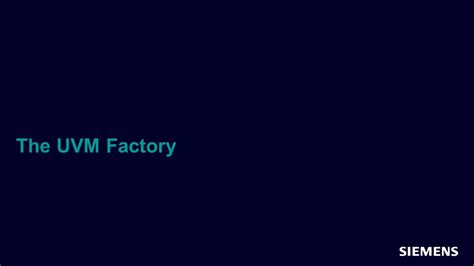 The Uvm Factory Uvm Cookbook