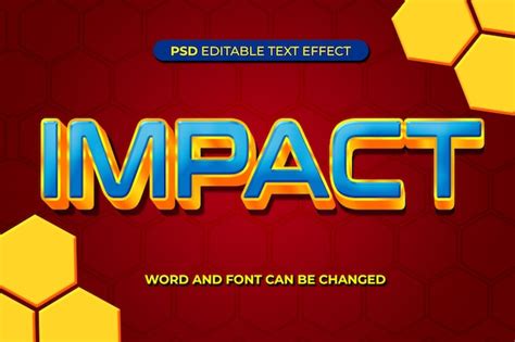 Premium Psd Impact Text Effect 3d Psd