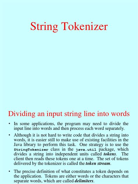 17 Stringtokenizer Pdf String Computer Science Java Programming Language