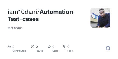 GitHub Iam Dani Automation Test Cases Test Csaes