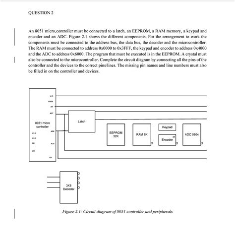 Solved An 8051 Microcontroller Must Be Connected To A