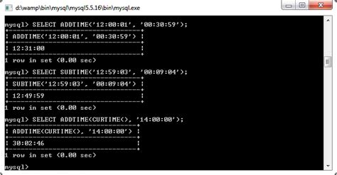 MySQL Date Time Arithmetic Difference With Various Inbuilt Functions
