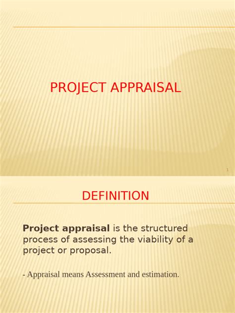 Project Appraisal Pdf