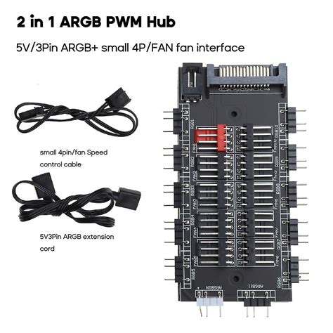 Pwm Fan Argb Led In Sync Hub Wireless Controller To Splitter V Pin Fruugo SE