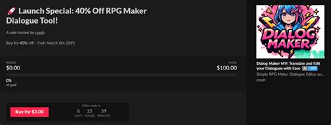 Exciting Sale On Our RPG Maker Dialogue Tool Dialog Maker MV Translate And Edit Your