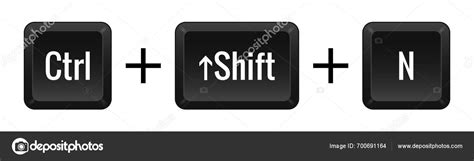 Key Combination Ctrl Shift Line Icon Sleek Modern Technology Typing Stock Vector By