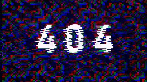 Digital Text Animation With Glitch Effect Screen Loading Error