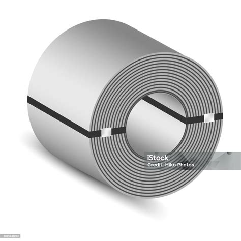 압 연 강철 달아서과 철강 코일 스트랩 플레이트 금속 시트 산업 3d 벡터 강철에 대한 스톡 벡터 아트 및 기타 이미지 강철