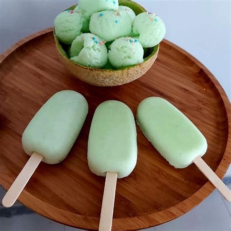 طرز تهیه بستنی طالبی خانگی بدون ثعلب با شیر بسیار ساده و راحت