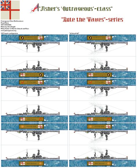 British Courageous Class Battlecruisers Paper Miniature
