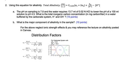 Solved Using This Equation For Alkalinity Total Alkalinity Ct Co3 A1