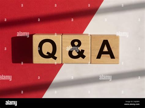 QA Text On White And Red Background QnA Acronym Q Concept Questions And Answers Stock Photo