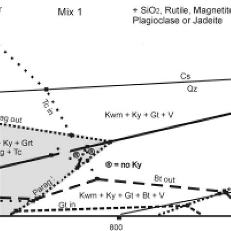 Pseudosection Calculated For An Ordinary Metapelitic Composition Mix