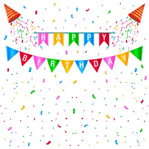 Birthday Confetti Vector