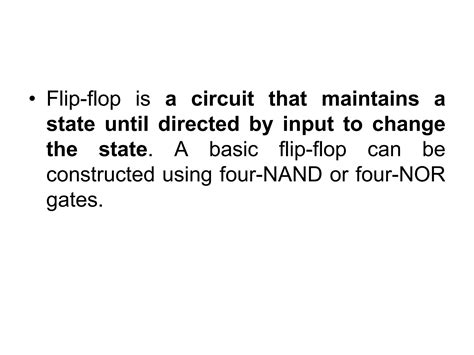 Flip Flops Sequential Circuit And Types Ppt Programming Languages Computing