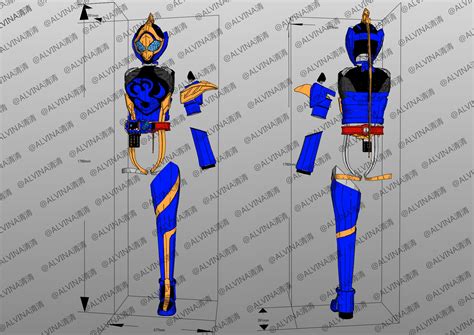 3d Model Kamen Rider Jeanne Armor Diy Cosplay Pepakura Foam Template